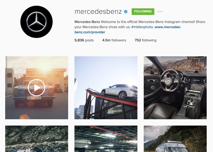 Content Star – Die Plattform-Strategie von Mercedes-Benz auf Instagram ...